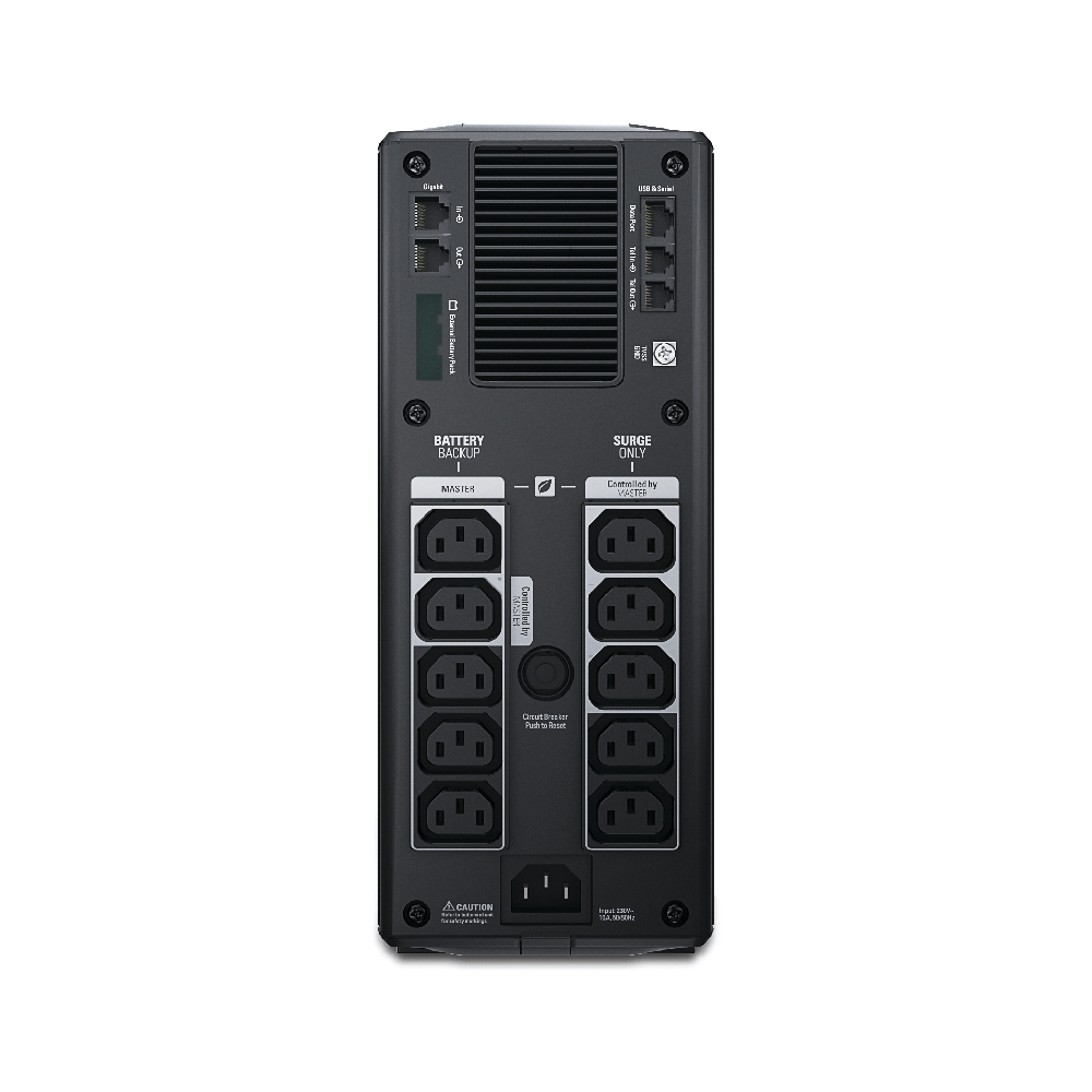 BR1500GI | APC Back-UPS Pro, 1500VA, Tower, 230V, 10x outlets – Network ...