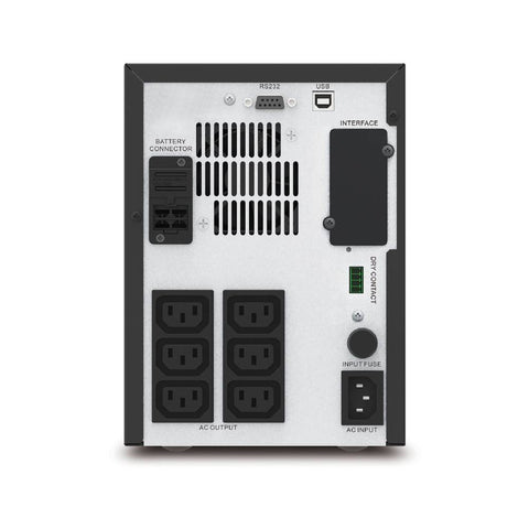 APC Easy UPS 1 Ph Line Interactive, 1000VA, Tower, 230V, 6 IEC C13 outlets, AVR, Dry Contact ...