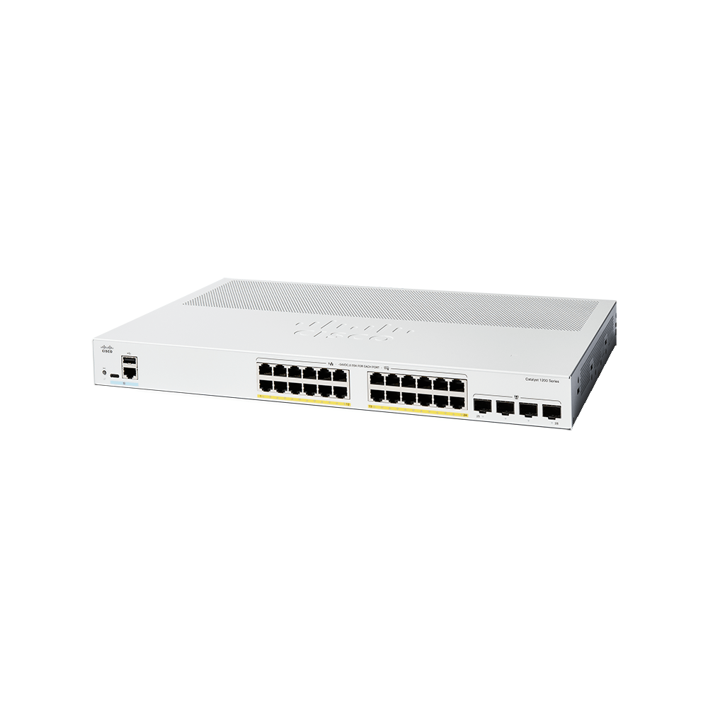Cisco Catalyst 1200 24-Port Gigabit PoE+ Switch | C1200-24P-4G – Network Warehouse