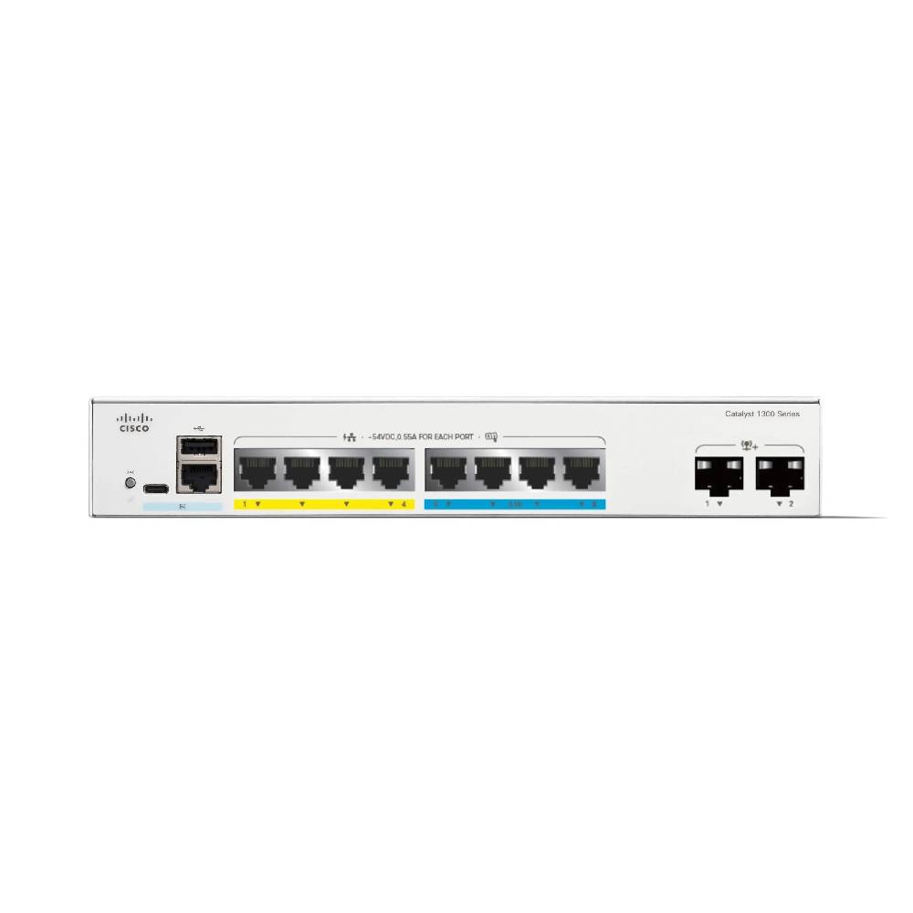 Cisco Catalyst 1300 8-Port Multigigabit PoE+ Switch | C1300-8MGP-2X ...