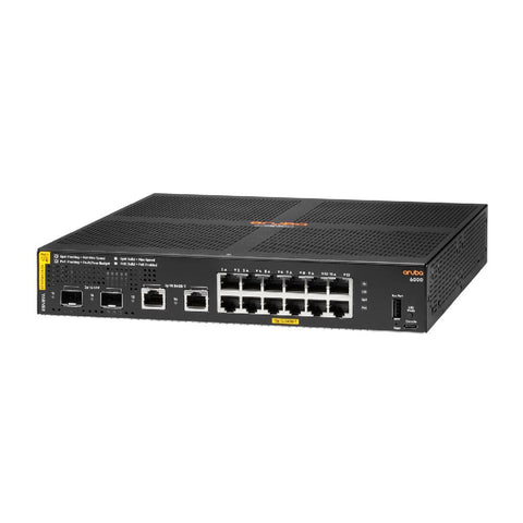 HPE Aruba CX 6000 12-Port PoE (139W) 2x1G/SFP Switch | R8N89A – Network ...