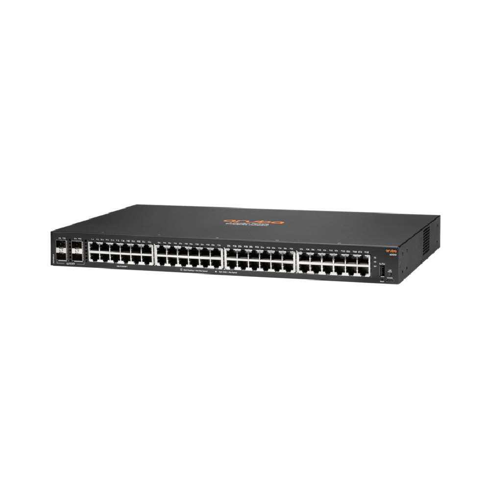 HPE Aruba CX 6000 48-Port Gigabit 4xSFP Switch | R8N86A – Network Warehouse