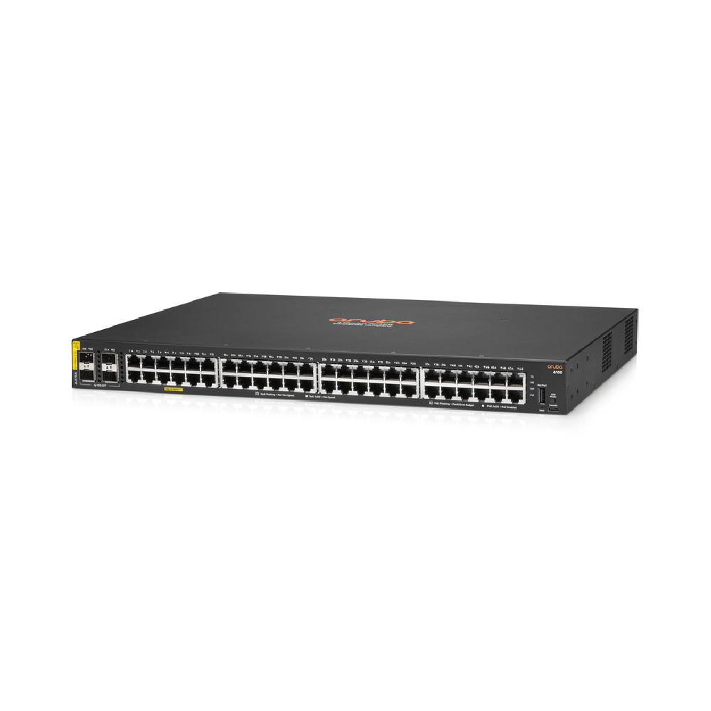 HPE Aruba CX 6100 48G Class4 PoE 4SFP+ 370W Switch | JL675A – Network ...